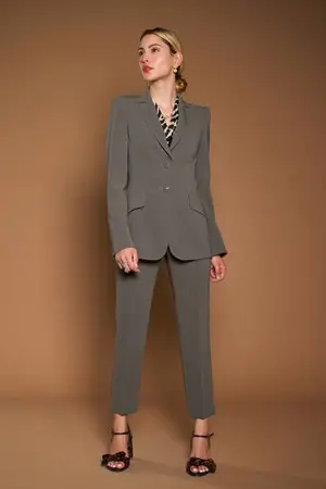 MAISON COMMON Classic Blazer With Sharp Shoulders In Graphic Zebra Print