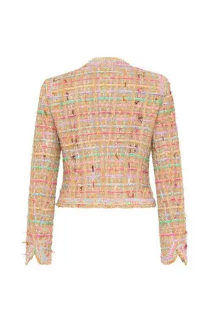 MAISON COMMON Tweed Jacket With Trim And Fringes