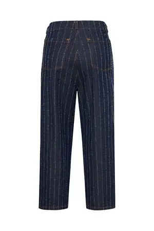 MAISON COMMON Striped Cropped Jeans