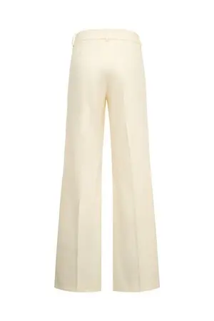 MAISON COMMON Wool Twill Bootleg Pants - Ecru
