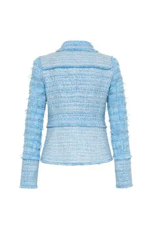 MAISON COMMON Tweed Patchwork Jacket With Fringes
