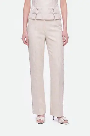 NOCTURNE High Waist Fluid Trousers - Ivory