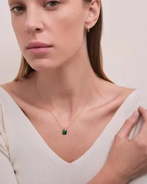 Astley Clarke Gold Deco Pendant Necklace
