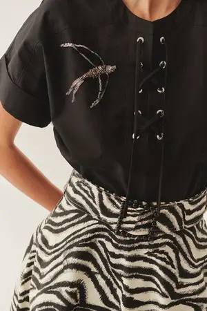 EXQUISE Celeste Cotton Blouse