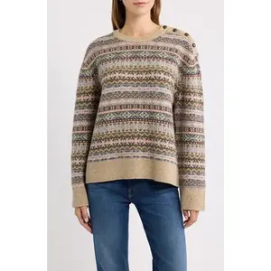 ROWING BLAZERS Fair Isle Donegal Wool Sweater - Multi-color