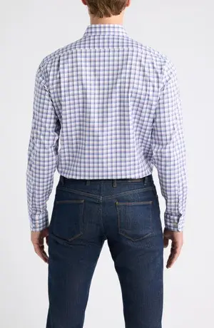 Johnnie-o Stretch Twill Plaid Shirt - Violet