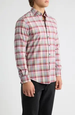 Johnnie-o Rover Plaid Long Sleeve Button-up Shirt