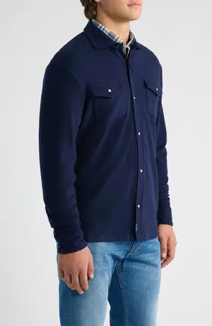 Johnnie-o York Long Sleeve Snap Overshirt