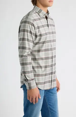 Johnnie-o Lone Cypress Plaid Long Sleeve Button-up Shirt