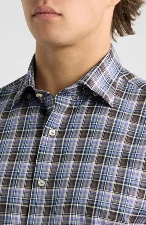 Johnnie-o Merced Check Button Down Shirt - Bluestone