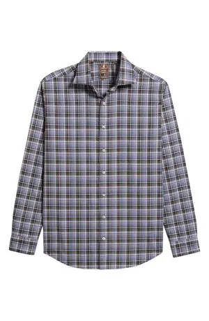 Johnnie-o Merced Check Button Down Shirt - Bluestone