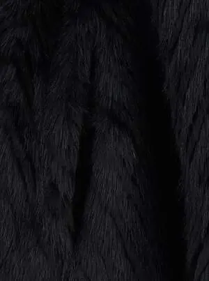 FORTE_FORTE Jacket In Ecoleather With Belt And Chevron Motif In Jacquard, Black - Multicolor