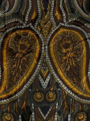 Etro Cape With Devoré Details And Multicolored Tech Fabric For