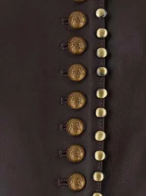Etro Leather Jacket With Elegant Details And Soft Brown Lining For