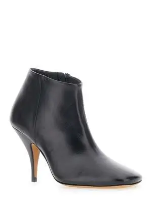 JUDE Credo' Black Ankle Boots With High Stiletto Heel In Leather For - Multicolor