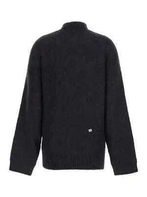 GANNI Brushed Mohair Batwing Turtleneck