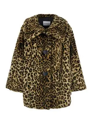 Givenchy Shearling With Leopard Details In Brown Leather - Multicolor