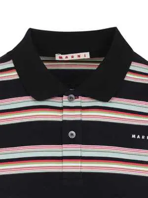 Marni Striped Long-sleeve Polo Shirt