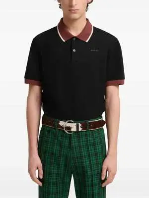 Marni Piqué Polo Shirt With Contrasting Trim