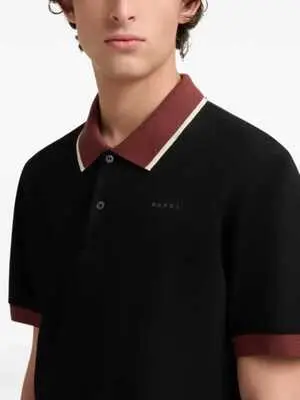 Marni Piqué Polo Shirt With Contrasting Trim