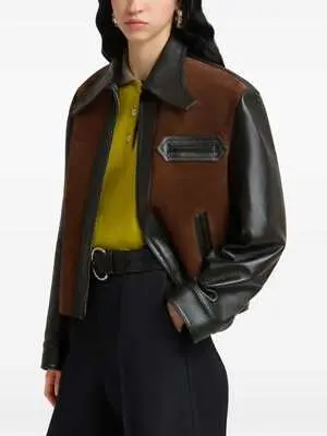 Marni Leather Jacket With Split-leather Front Panel