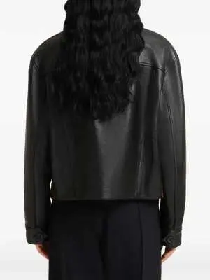 Marni Leather Jacket With Split-leather Front Panel