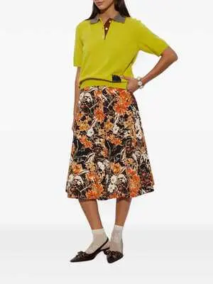 Marni Floral Print Midi Skirt