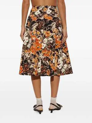 Marni Floral Print Midi Skirt