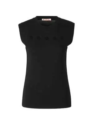 Marni Sleeveless Tank Top With Cut-outs - Black