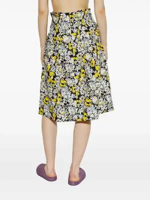 Marni Floral Print Pleated Skirt - Multicolor