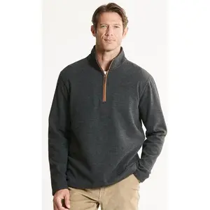 JACHS Wool Blend Knit Quarter Zip - Black