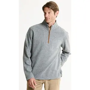 JACHS Wool Blend Knit Quarter Zip - Grey