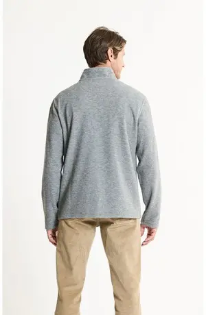 JACHS Wool Blend Knit Quarter Zip - Grey