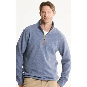 JACHS Wool Blend Knit Quarter Zip - Navy
