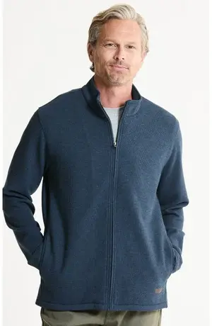 JACHS Brawny Rib Knit Full Zip - Blue