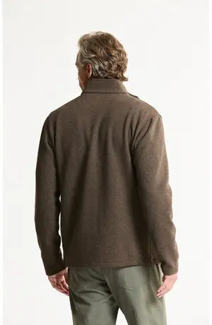 JACHS Brawny Rib Knit Full Zip - Brown