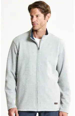 JACHS Brawny Rib Knit Full Zip - Grey