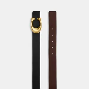 COACH Sculpted C Buckle Reversible Belt, 32 Mm