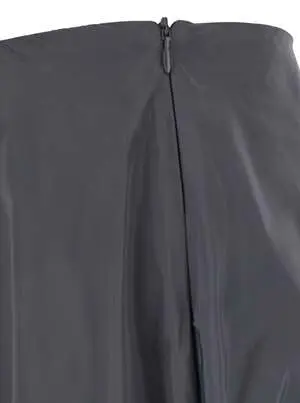 Tagliatore Grey Tech Fabric Skirt With An Essential Construction For