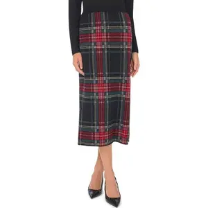 Vince Camuto Plaid Midi Skirt