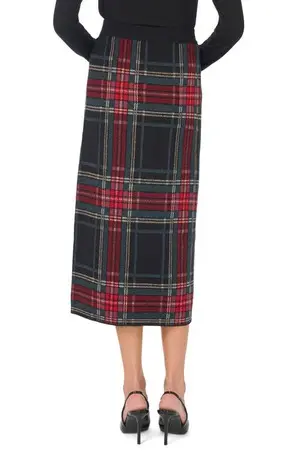 Vince Camuto Plaid Midi Skirt