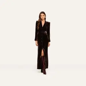 L'Agence Raini Velvet Maxi Dress