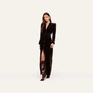 L'Agence Raini Velvet Maxi Dress
