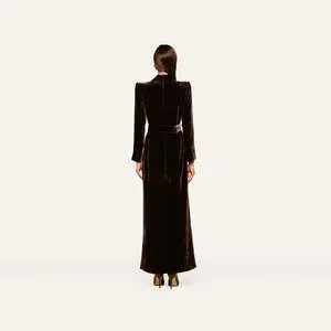 L'Agence Raini Velvet Maxi Dress