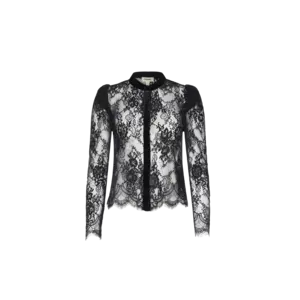 L'Agence Dorothea Velvet Lace Blouse Top