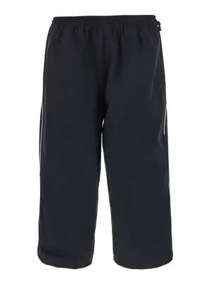 Gucci Black Bermuda Shorts With Elasticated Waist In Cotton Blend For - Multicolor