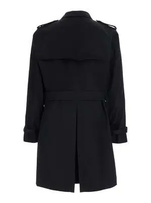Burberry Trench With Detachable Detail In Black