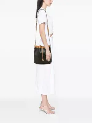 Dior 20th Century Honeycomb Coated Canvas Drawstring Bucket Bag