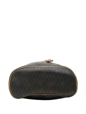 Dior 20th Century Honeycomb Coated Canvas Drawstring Bucket Bag