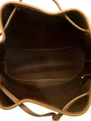 Dior 20th Century Honeycomb Coated Canvas Drawstring Bucket Bag